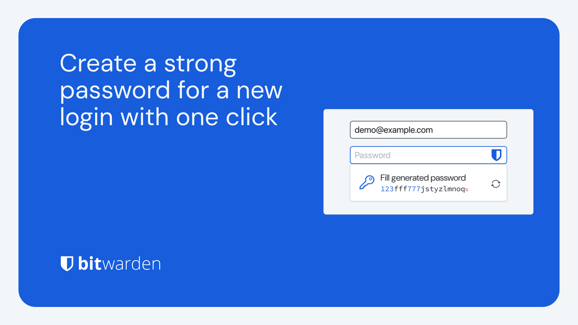 Create a strong password for a new login with one click | Bitwarden
