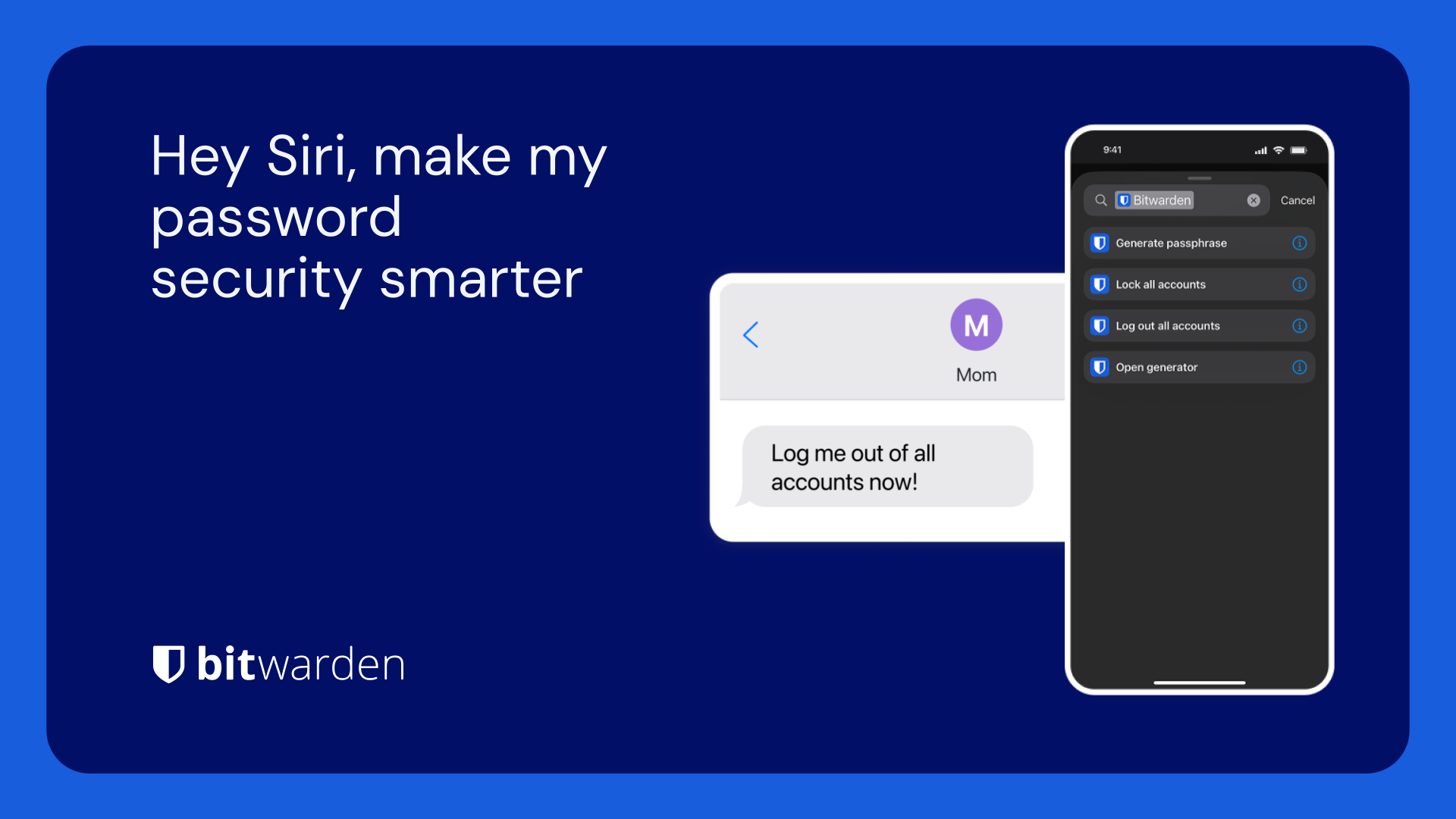 “Hey Siri, make my password security smarter” | Bitwarden