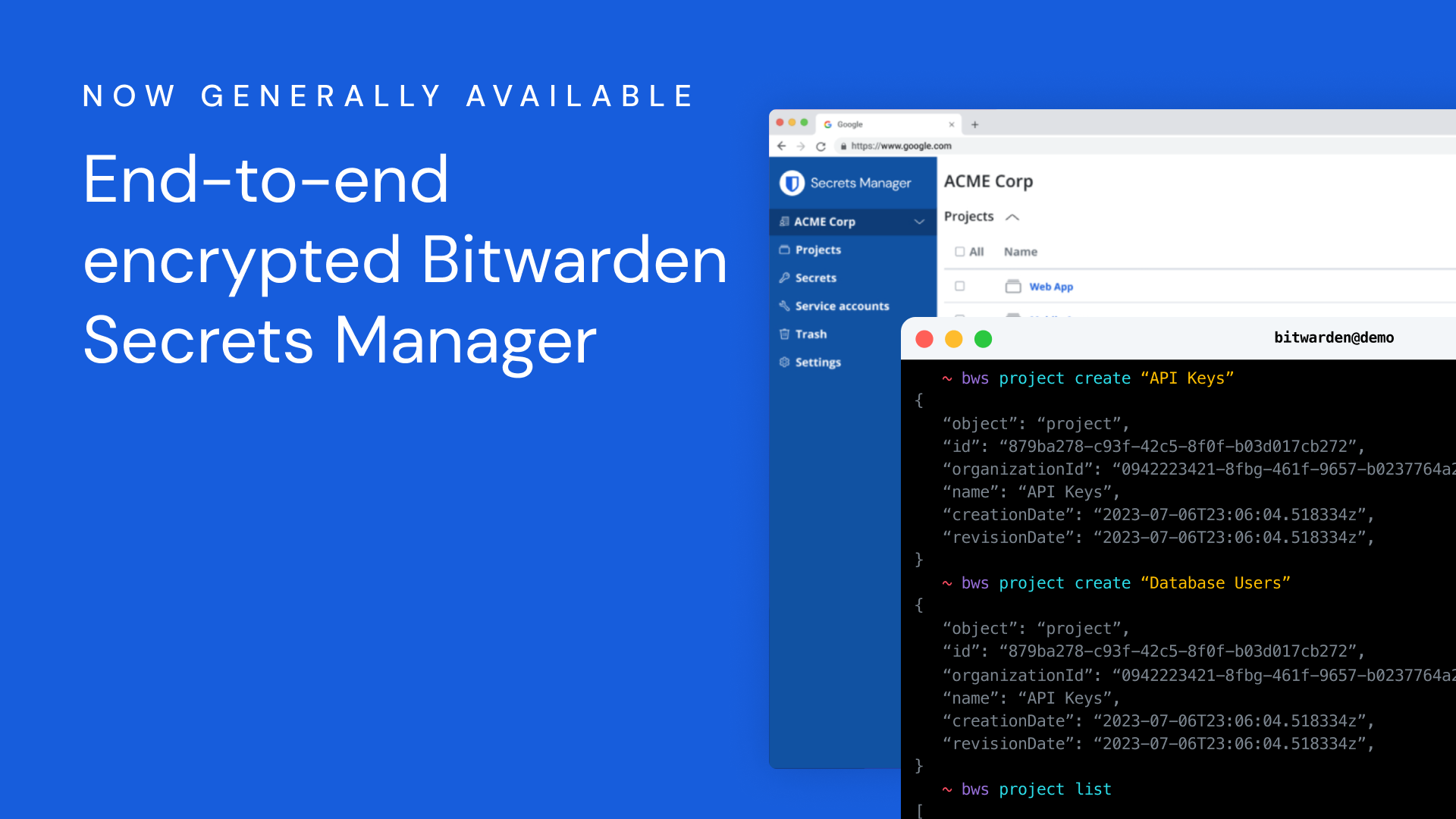 End-to-end encrypted Bitwarden Secrets Manager now generally available ...