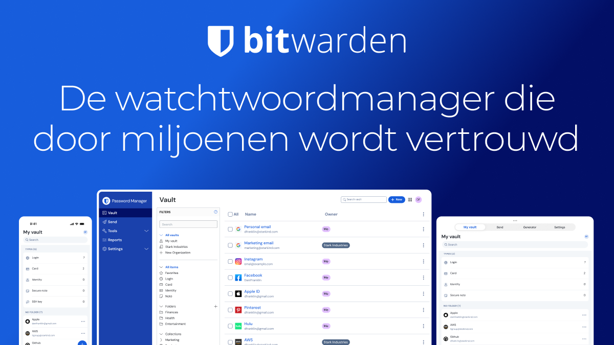 De wachtwoordmanager die door miljoenen wordt vertrouwd | Bitwarden