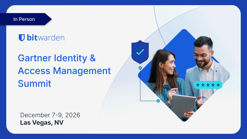 Gartner Identity & Access Management Summit | December 7-9 | Bitwarden