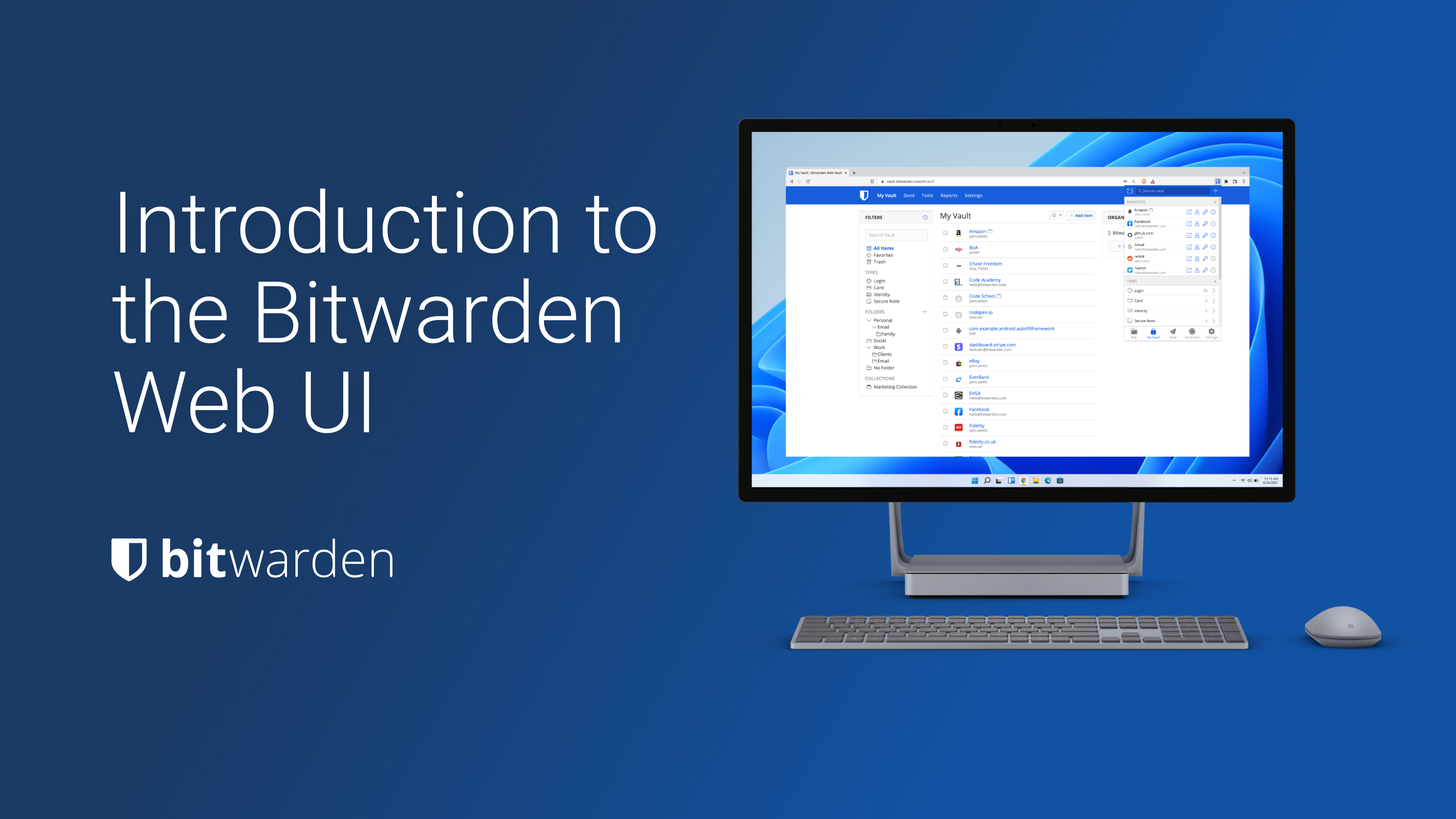 An introduction to the Bitwarden Web UI | Bitwarden